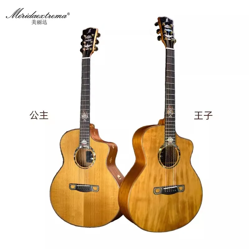 Merida-40-41-inch-Guitar-Folk-Spruce-Solid-Wood-With-Bag-Strap-Picks ...