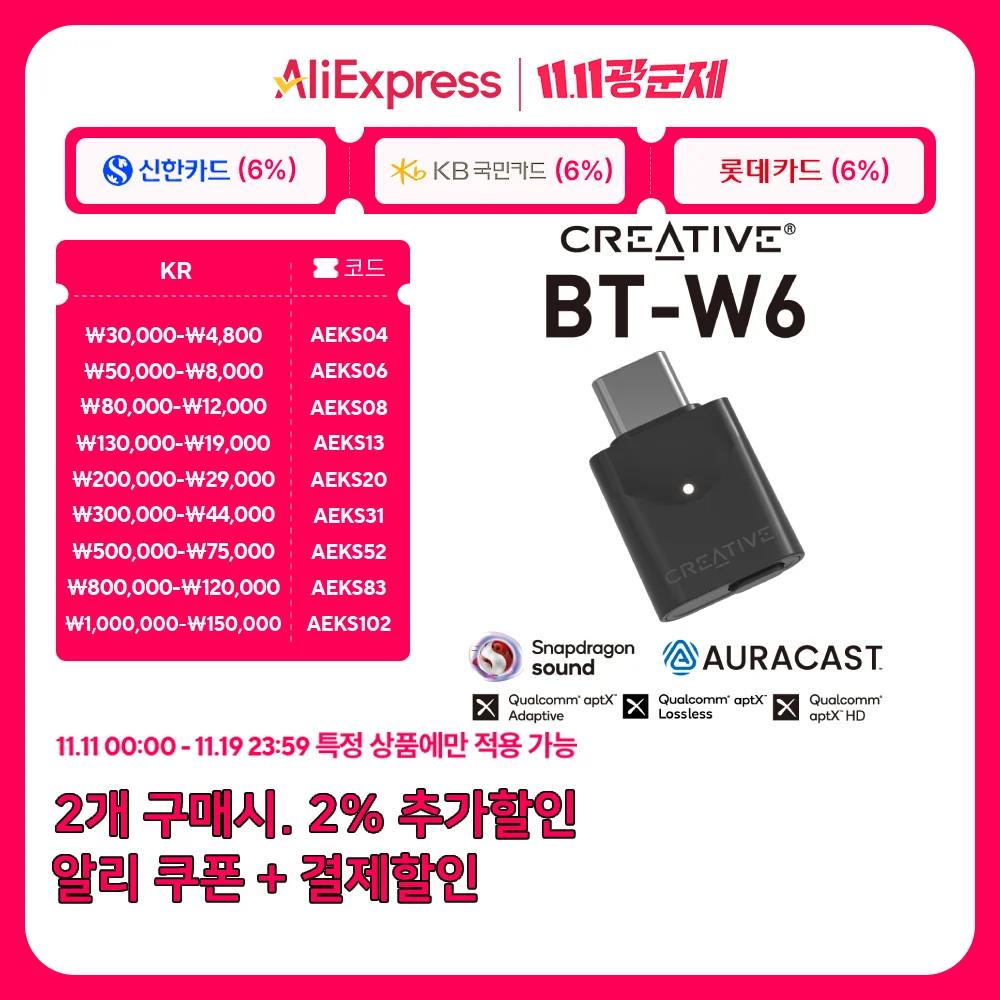 Creative BT-W6 Bluetooth 5.4 LE Audio AptX Lossless Dongle: Real-World ...