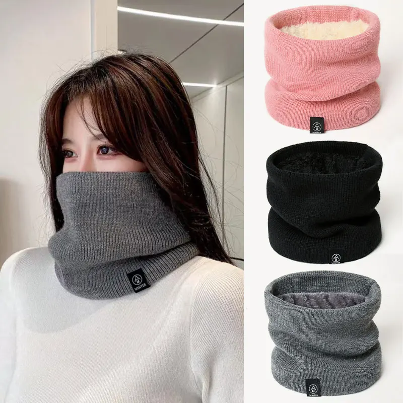 Fashion-Women-Knitted-Scarf-Solid-Cashmer-like-Winter-Snood-Scarves ...