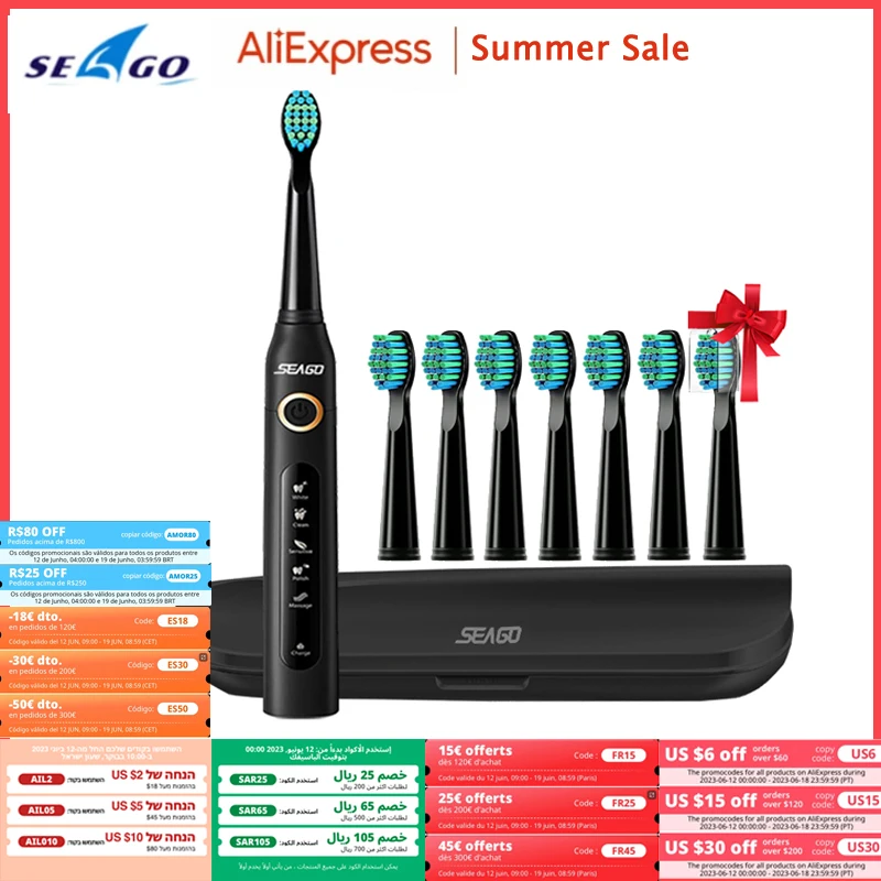 Seago Toothbrush Adult Sonic | Seago Electric Toothbrush 7 - Electric Sonic - Aliexpress