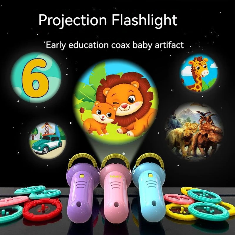 Flashlight-Projector-Torch-Lamp-Toy-Early-Education-Cognition-Before ...