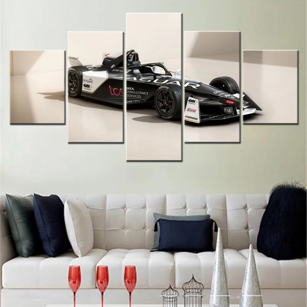 5 Pieces Canvas Wall Arts Formula Cars Jaguar I Type 6 Wallpaper ...