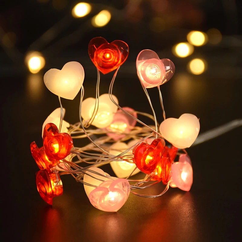 Red Colored Light Hearts