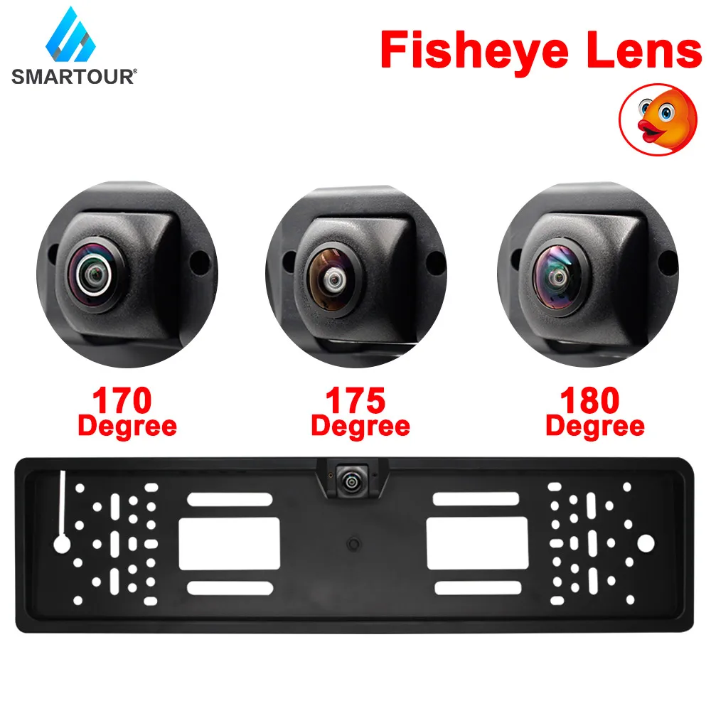 European-Car-Number-License-Plate-Frame-Rear-View-Camera-Fisheye-Night ...
