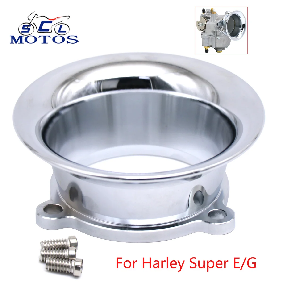 Sclmotos CNC Aluminium Motorcycle Carburetor Air Filter Velocity Stack ...
