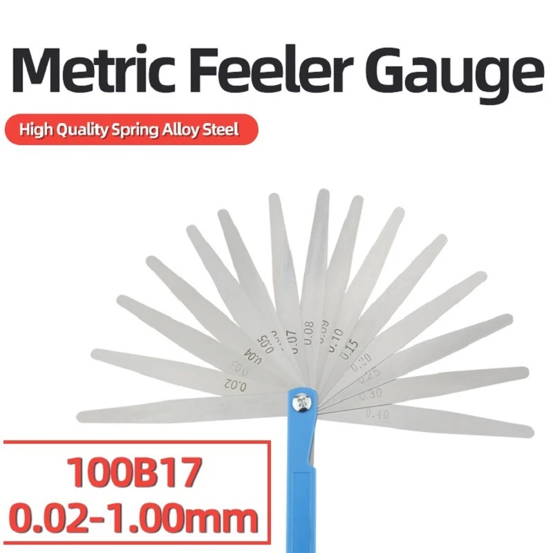 1PC 0.02 B17 High Precision 1mm 17 Pieces Gap Aperture Ruler Thickness ...