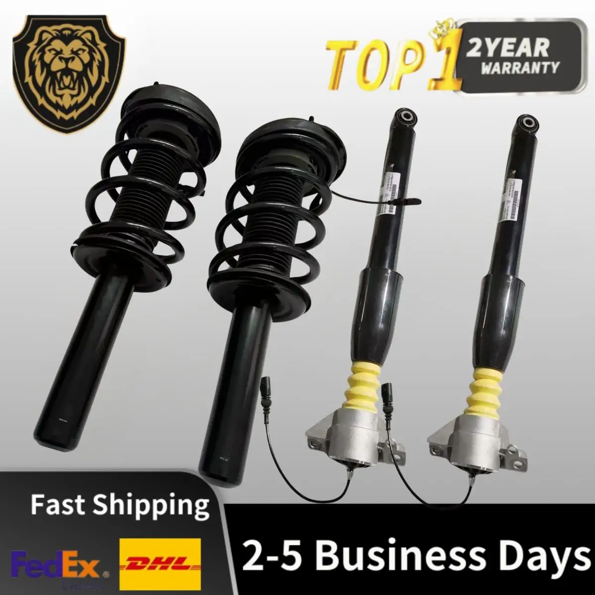 4x Front Rear Shock Struts Assys PASM Fit Porsche Macan 95B 2015-2020 ...