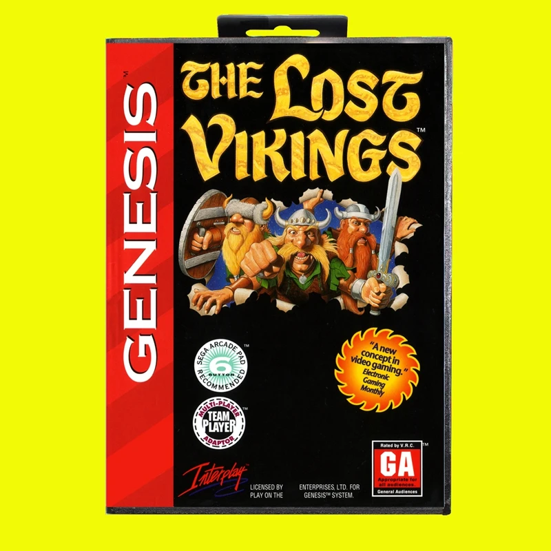 Tarjeta-de-juego-Lost-Vikings-MD-de-16-bits-cubierta-de-EE-UU-Para ...