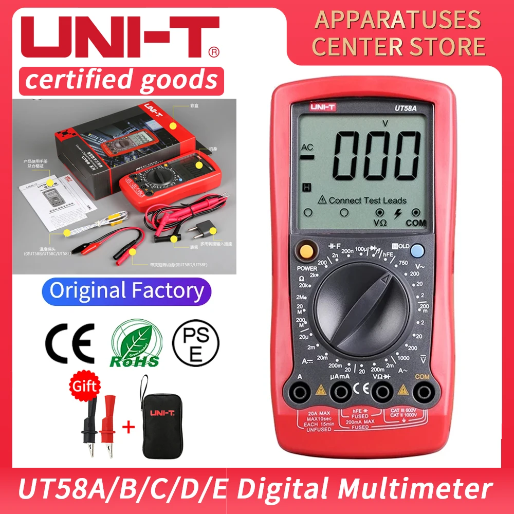 UNIT UT58A/B/C/D/E Universal Digital Multimeter Universal Digital Display Hand-held Multimeter ...