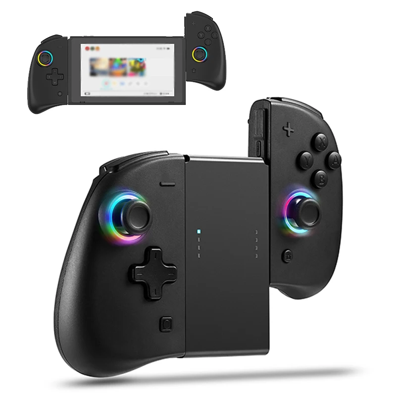 Switch OLED Joypad Controller NS Gamepad Sem Fio com Wake Up Com Luzes Coloridas Game Handle ...