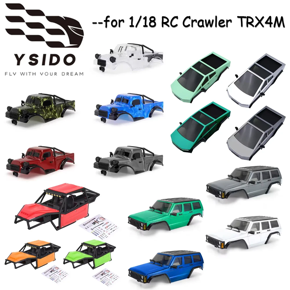 RC Crawler Car Shell Simulation Hard Body Shell for 1/18 RC Crawler TRX ...