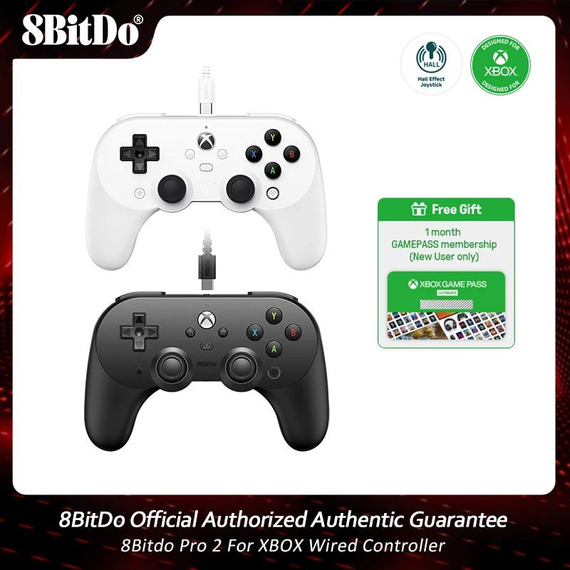 8Bitdo-New-Pro-2-Wired-Gamepad-Hall-Effect-Joystick-Update-for-Xbox ...