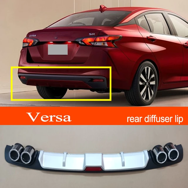 Versa 2018 ABS Plastic Silver Black Car Rear Bumper Rear, 50% OFF