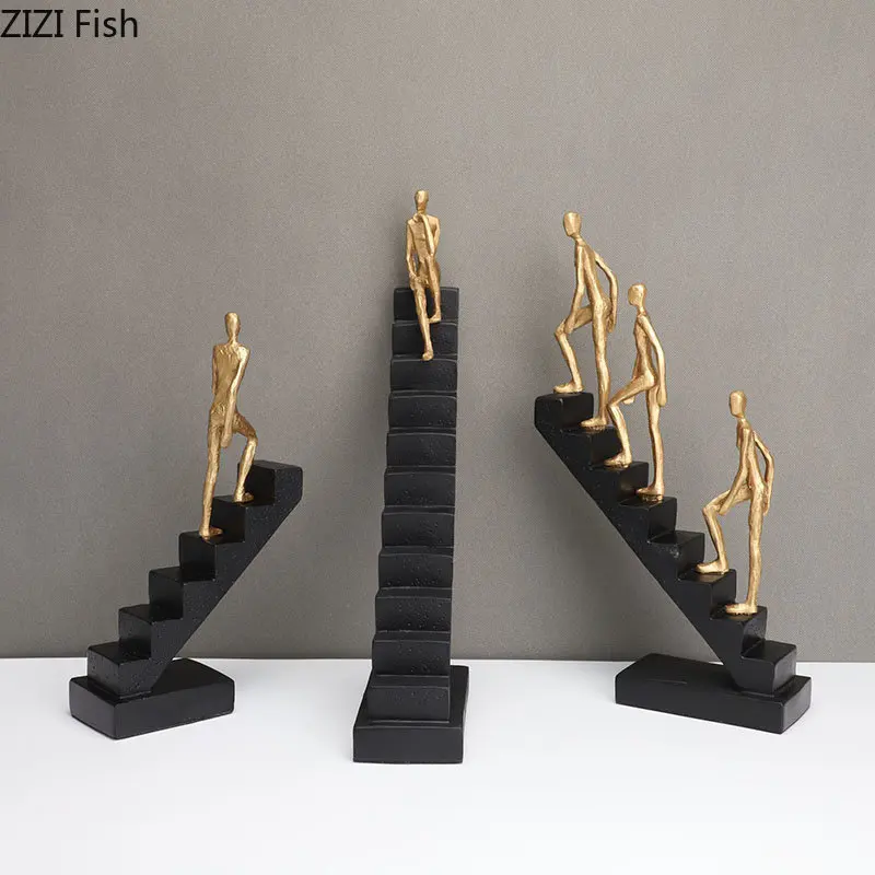Gold-plating-Climber-Character-Resins-Sculpture-Creative-Climbing ...
