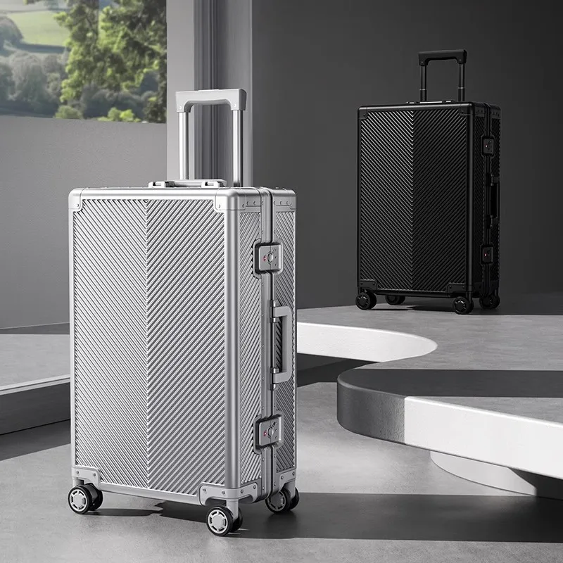 All-magnesium-aluminum alloy Travel Suitcase Rolling Luggage 20-inch ...