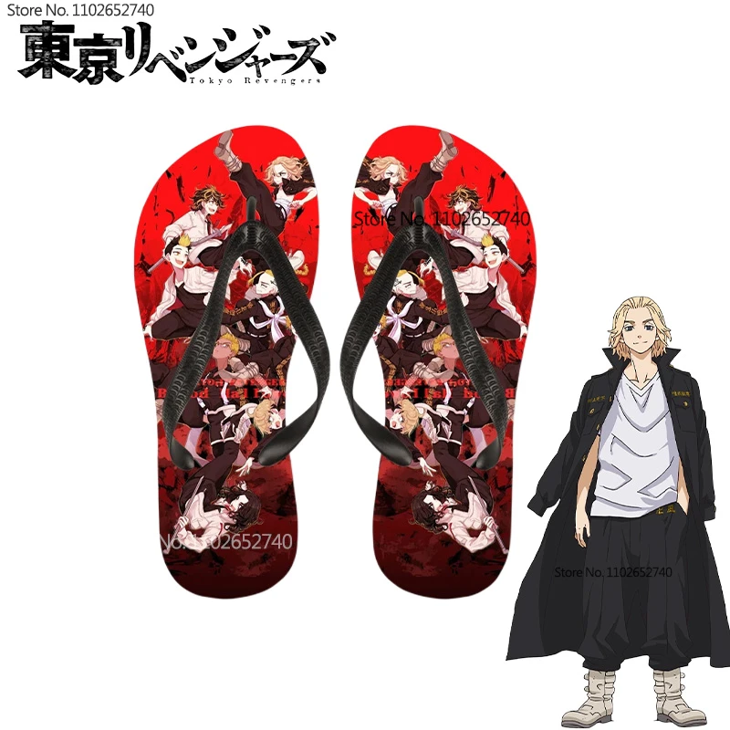 New Anime Tokyo Revengers Figures Fashion Flip Flops Anime Peripheral ...