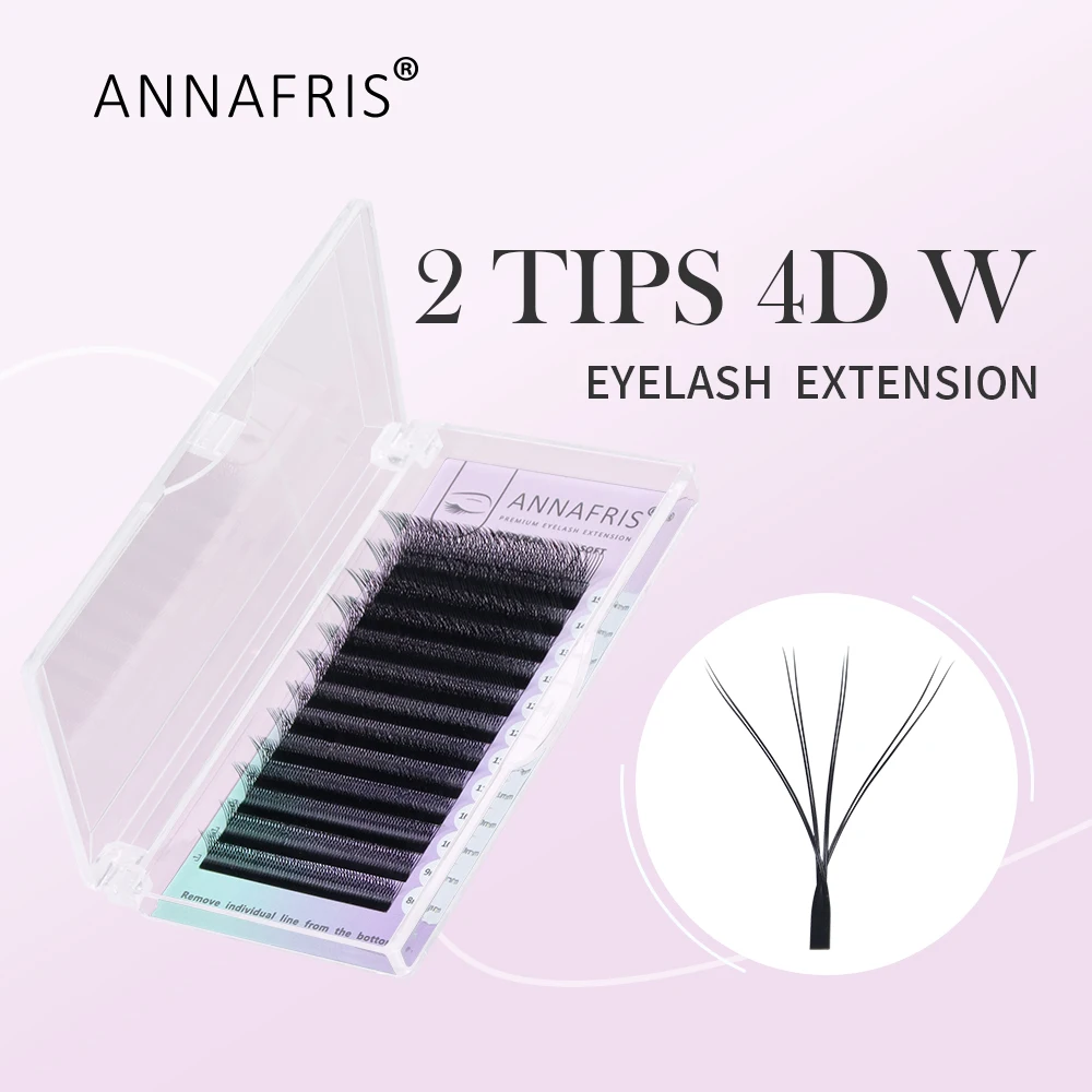 ANNAFRIS-2-Tips-4D-W-Shaped-Eyelash-Extension-Faux-Mink-Volume-Lashes ...