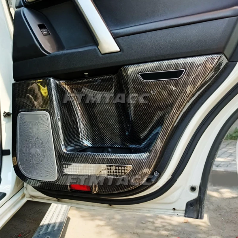 ABS Carbon Fiber Inner Door Panel Protection Anti Dirty Anti Kick Pad ...