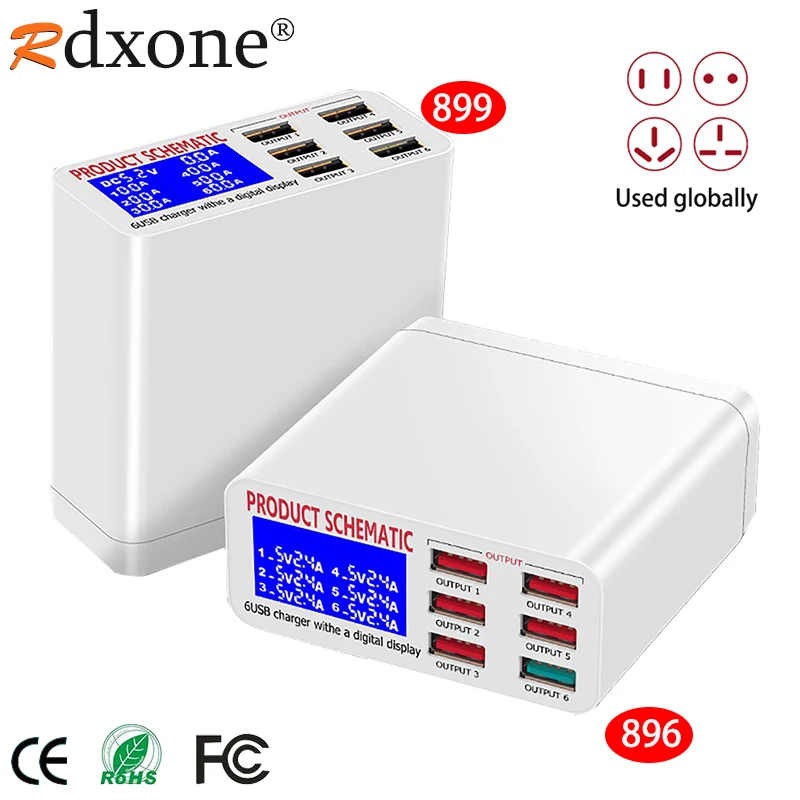 8A-6-Ports-Quick-Charge-USB-Charger-LED-Display-Phone-Charger-Adapter ...