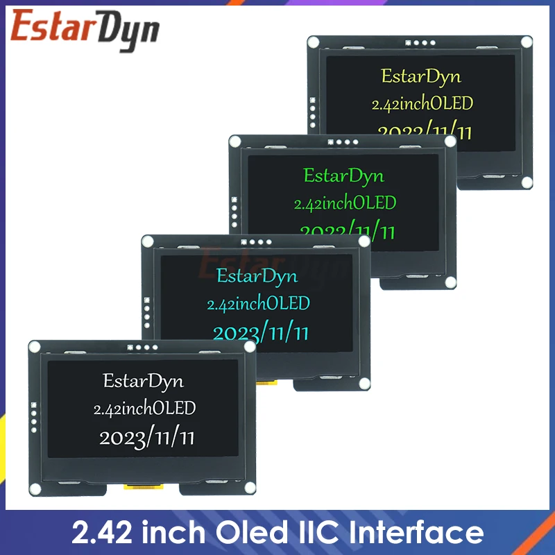 2.4" 2.42 Inch 128x64 OLED LCD Display Module SSD1309 12864 4 Pin IIC ...