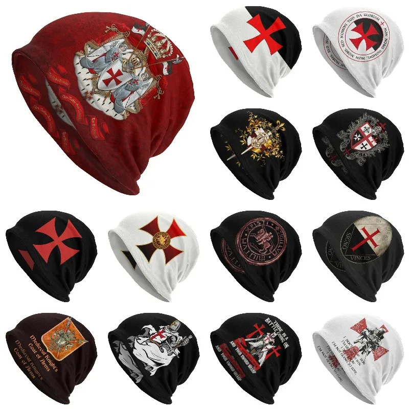 Custom-Knights-Templar-Flag-With-Coat-Of-Arms-Skullies-Beanies-Caps ...