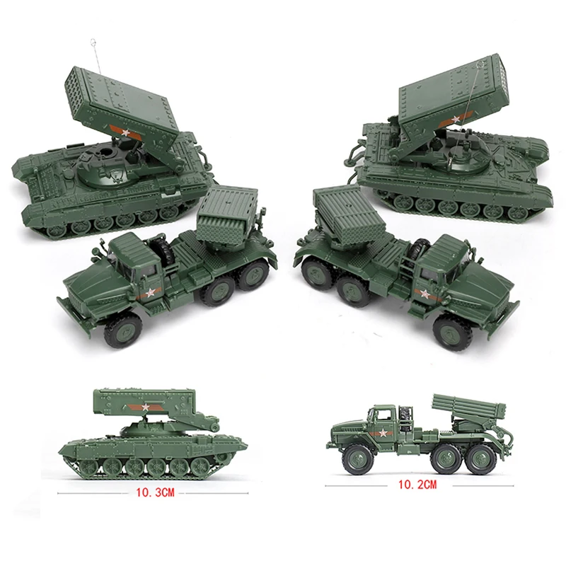 1-72-Military-Model-Russian-Army-BM-21-Vehicle-TOS-1-T-14-Armata-T90MS ...