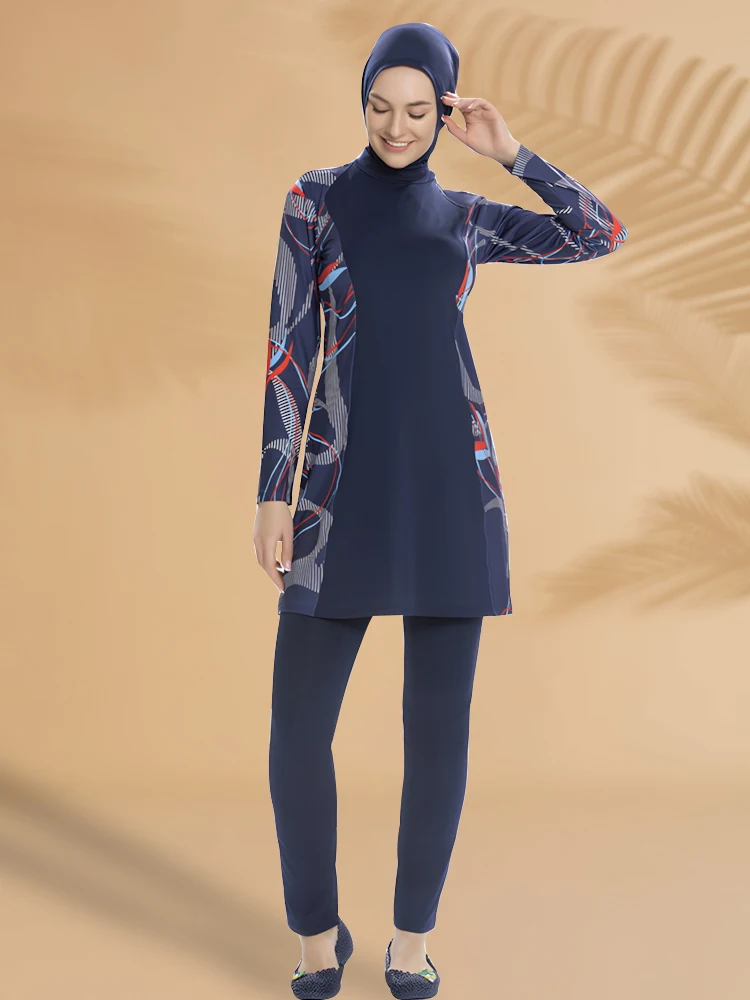3PCS/Set Modest Burkini Femmes Swimsuits Woman Islamic Swimwear ...