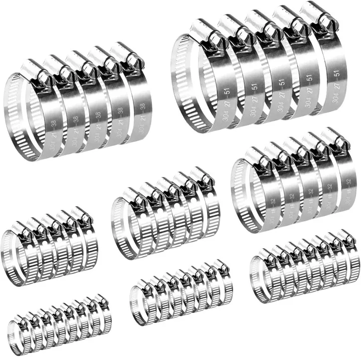 80-Stuks-Brandstof-Slang-Clips-Pijpklemmen-6Mm-51Mm-Roestvrijstalen ...
