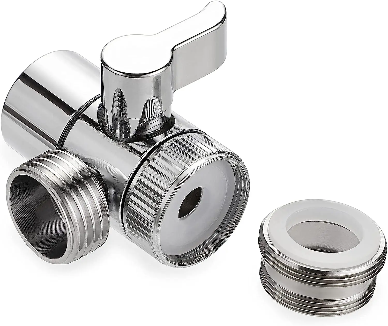 Zinc-Alloy-Sink-Faucet-Diverter-Valve-Two-Way-water-Tap-Connector-for ...