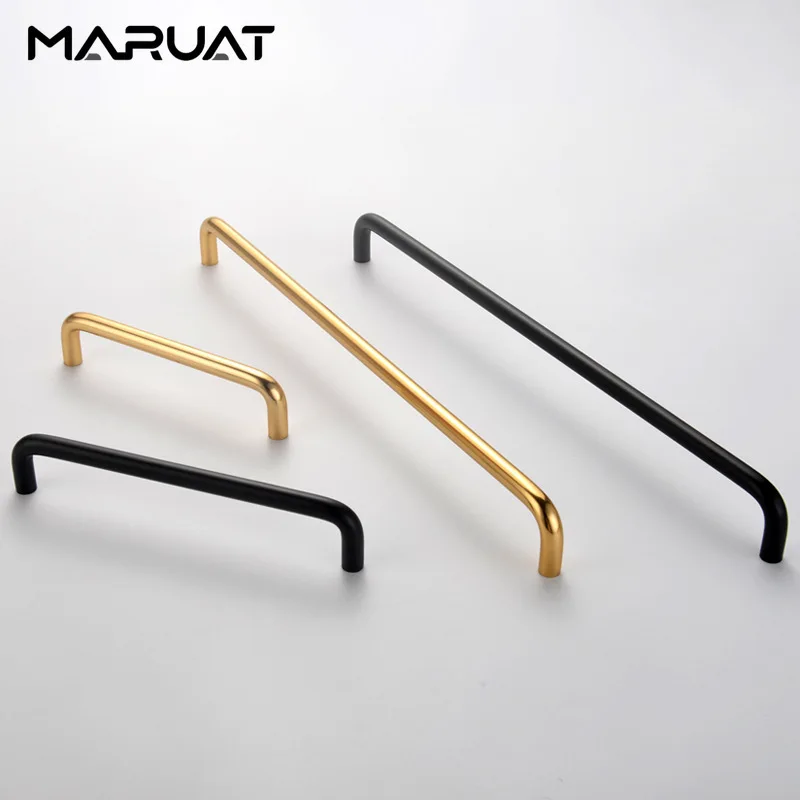 U-Type-Long-Handles-for-Kitchen-Cabinet-Black-Champagne-Gold-Solid ...