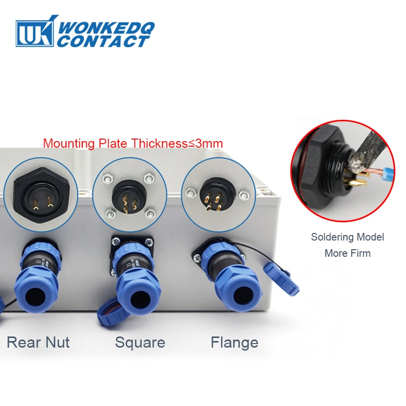 Waterproof-Connector-SP11-IP68-Male-Plug-Female-Socket-Rear-nut-Docking ...