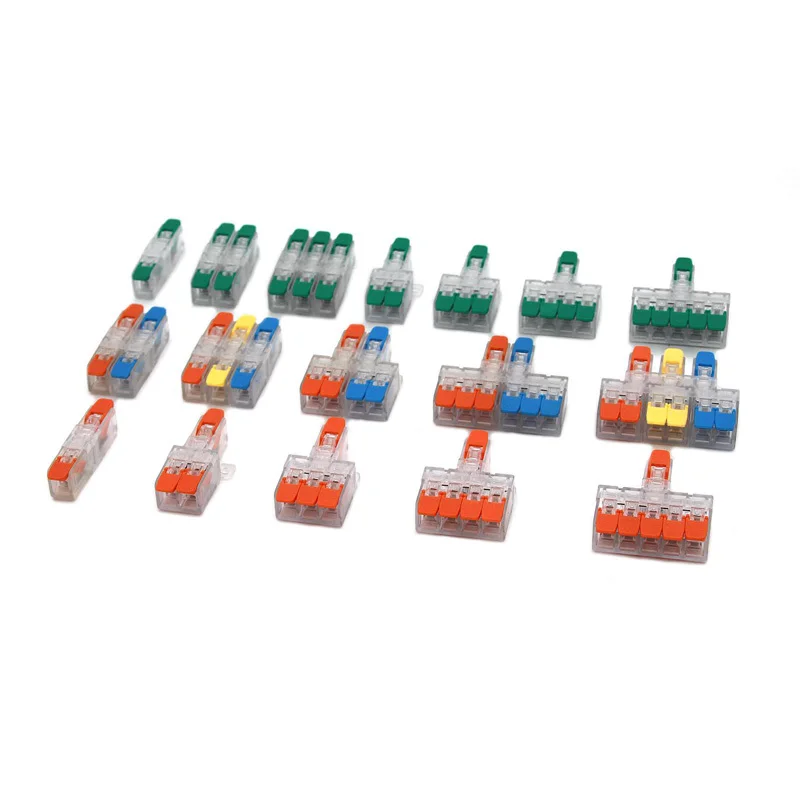 Wire-Connector-1-2-3-Pin-Terminal-Blocks-Splitter-Led-Electric-Push-in ...