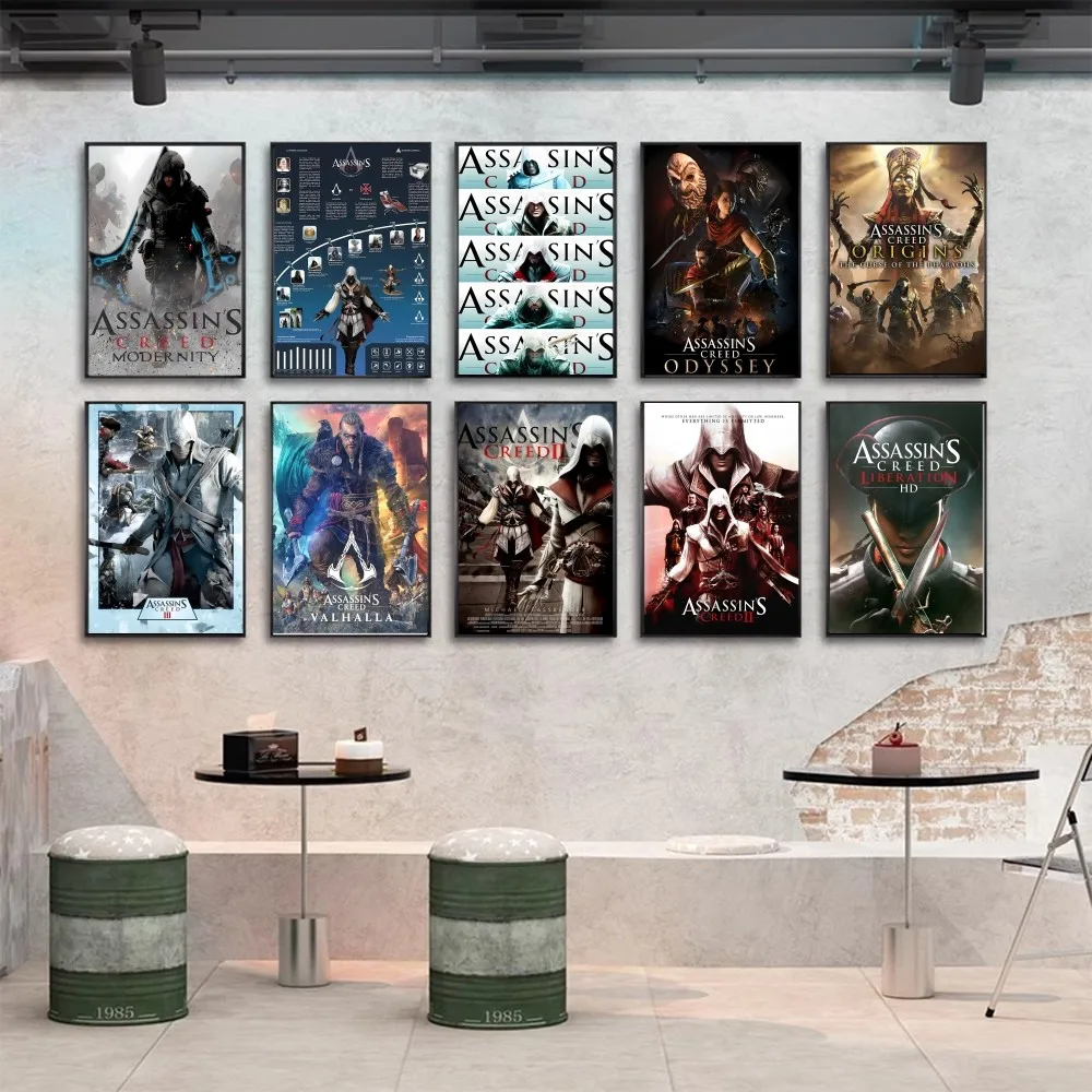 A-AssassinS-C-Creed-Game-Self-adhesive-Art-Poster-Fancy-Wall-Sticker ...
