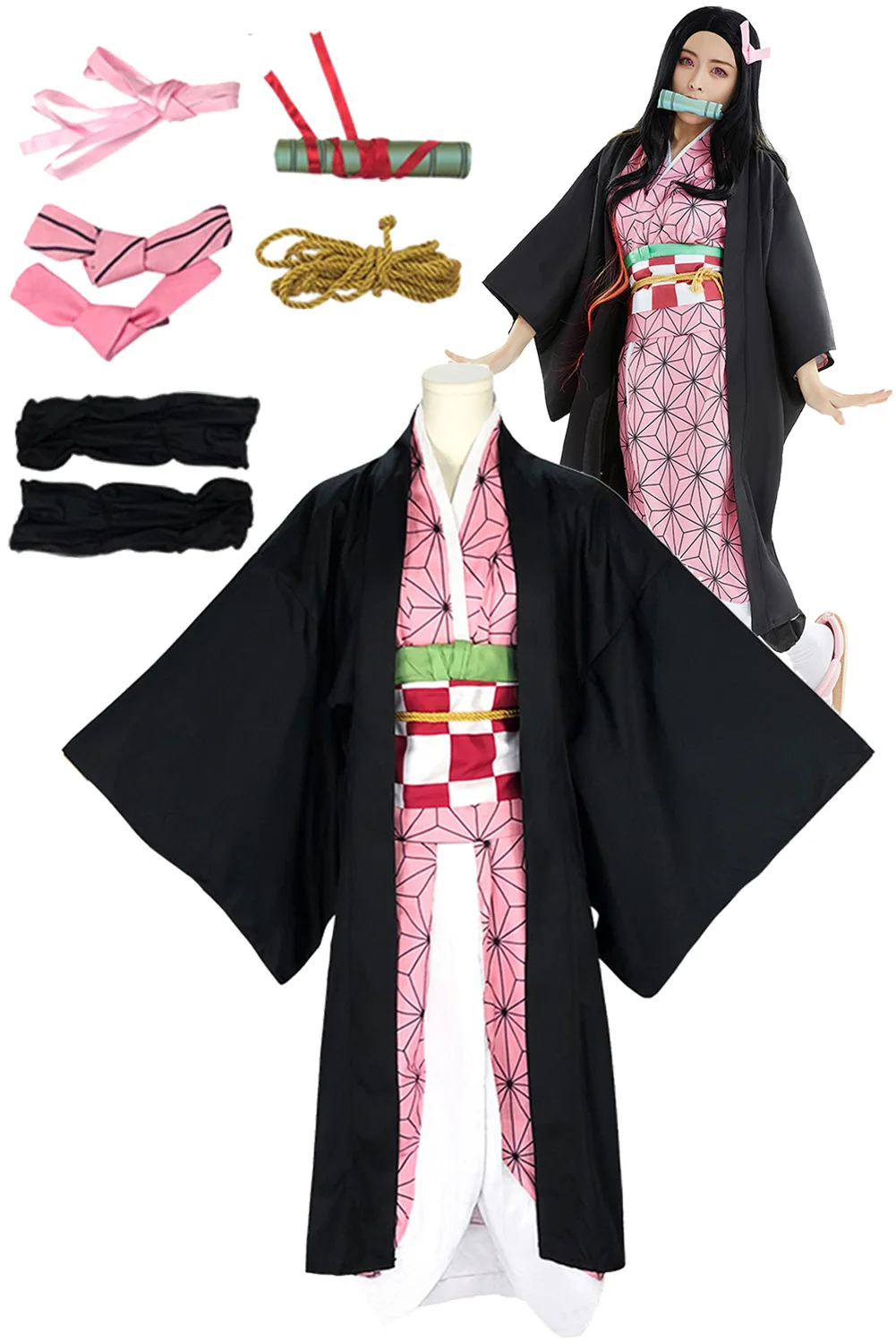Disguise-Nezuko-Cosplay-Kimono-Anime-Devil-Murderer-Fantasia-Costume ...