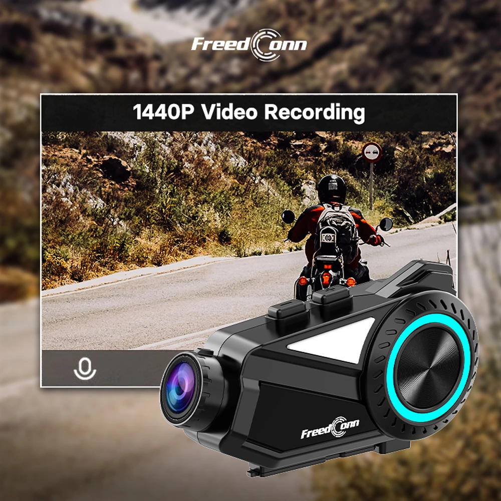 Freedconn-R3-DVR-Bluetooth-5-0-Motorcycle-Helmet-Camera-Intercom ...