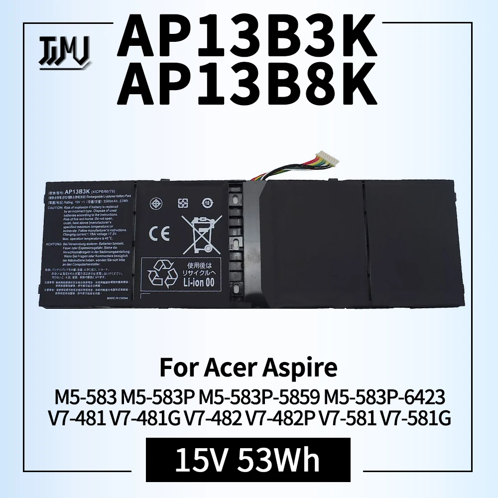 AP13B3K AP13B8K Battery for Acer Aspire M5-583 M5-583P M5-583P-5859 M5 ...