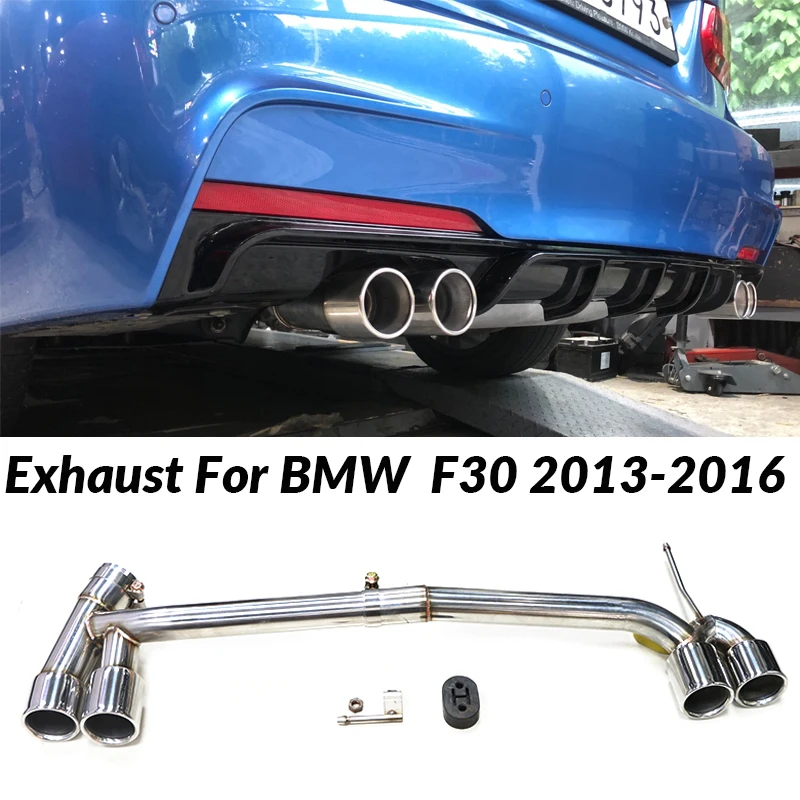 304-Stainless-Steel-Car-Exhaust-Pipe-For-2013-2016-BMW-Muffler-Tip-F30 ...