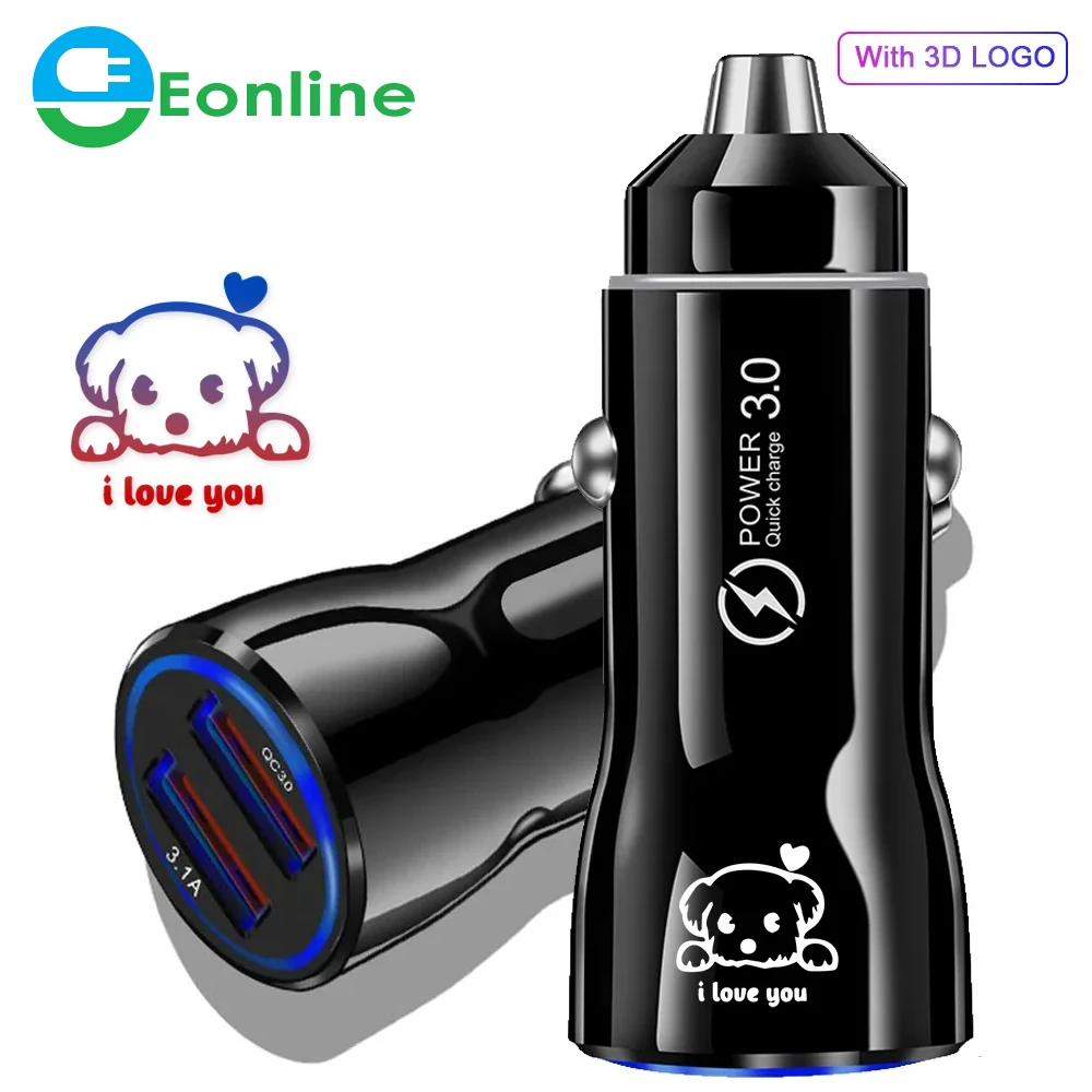 EONLINE-2D-Dual-USB-Car-Charger-3-1A-Quick-Charge-3-0-Mobile-Phone-Car ...
