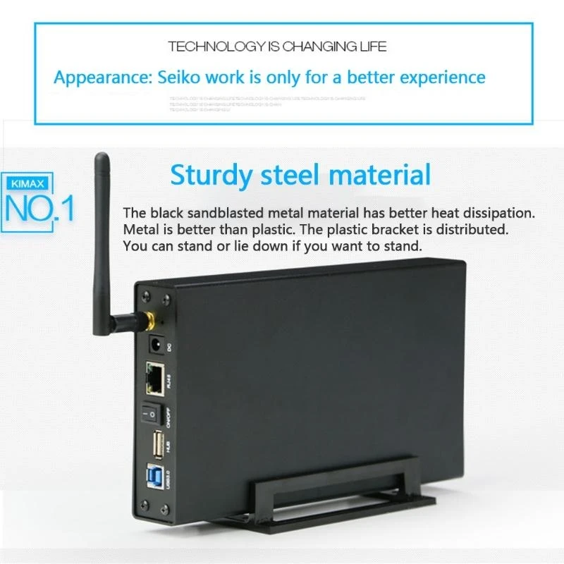 USB 3.5 HDD SSD -корпус Portable USB3.0 RJ45 Ethernet NAS Streaming ...