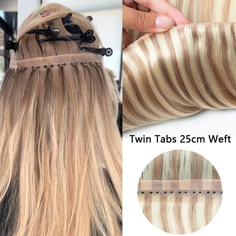 Invisible-Hole-Flat-Pu-Tape-Human-Hair-Twin-Tabs-25cm-Long-Tape-PU-Weft ...