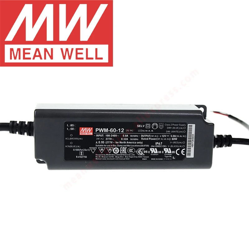 Original Mean Well PWM-60/120/200-12/24KN PFC Function PWM-KN Series 60W/120W/200W Constant ...