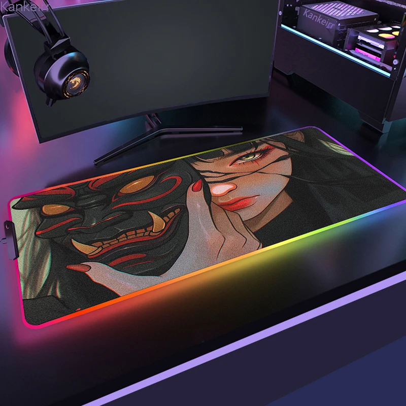 Game Play Mats Oni Devil Mouse Pad Non-Slip Rubber Edge locking ...