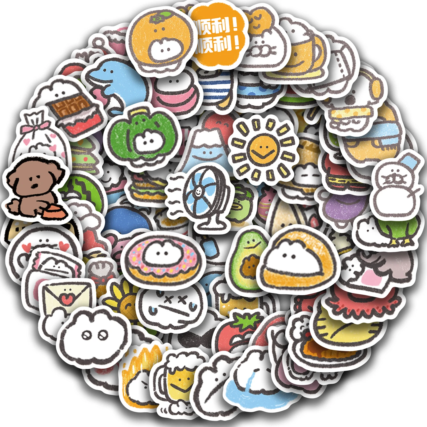 100PCS-Cartoon-Mokmok-Graffiti-Stickers-For-DIY-Laptop-Fridge-Phone ...