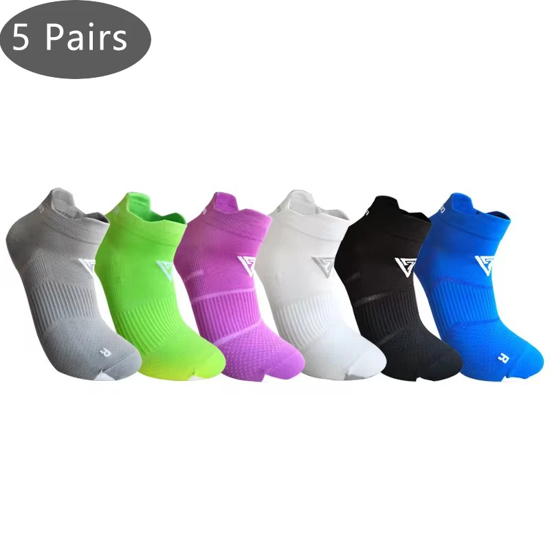5 Pairs Man Sport Socks Professional Nylon Compression Sweat-Absorbing ...