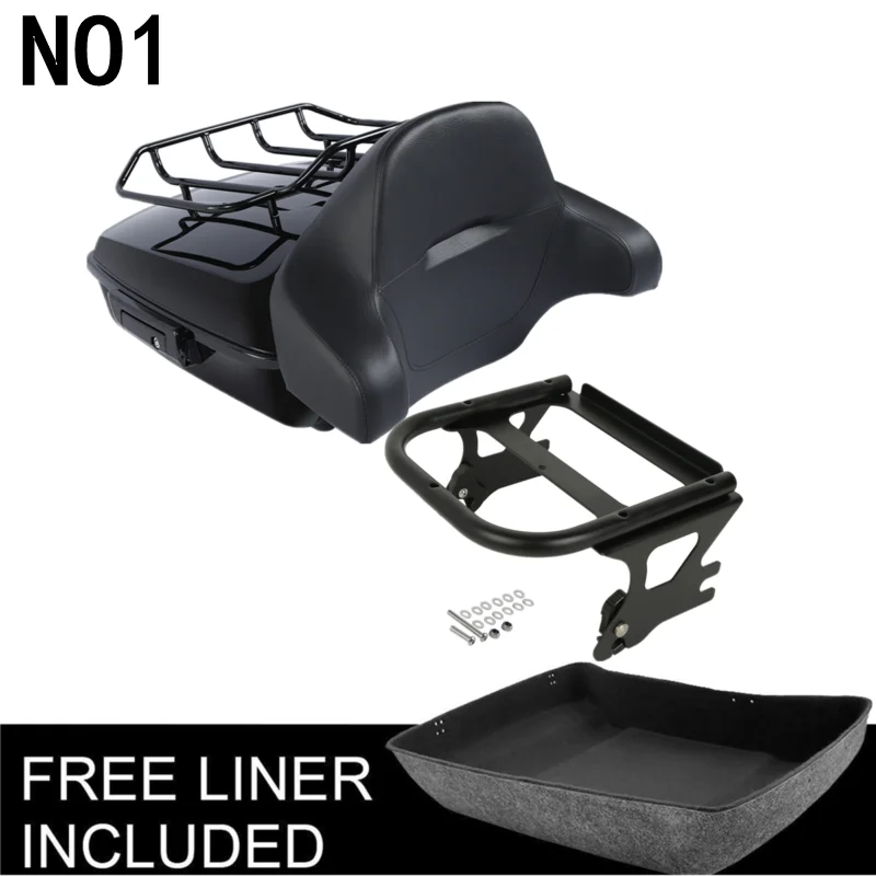 Motorcycle Chopped Pack Trunk Pad Mount Rack Fit For Harley Davidson ...