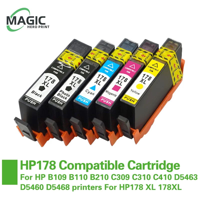 Compatible Ink Cartridge For HP 178 178XL For HP B109 B110 B210 C309 ...