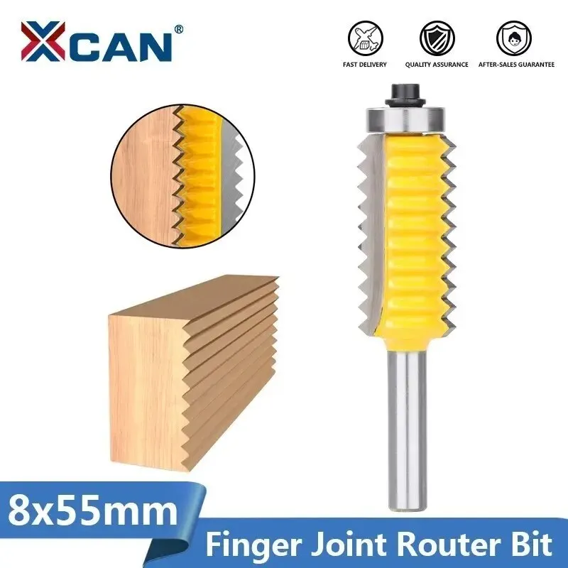 XCAN-Router-Bit-Finger-Joint-Glue-Milling-Cutter-8mm-Shank-8x55mm ...