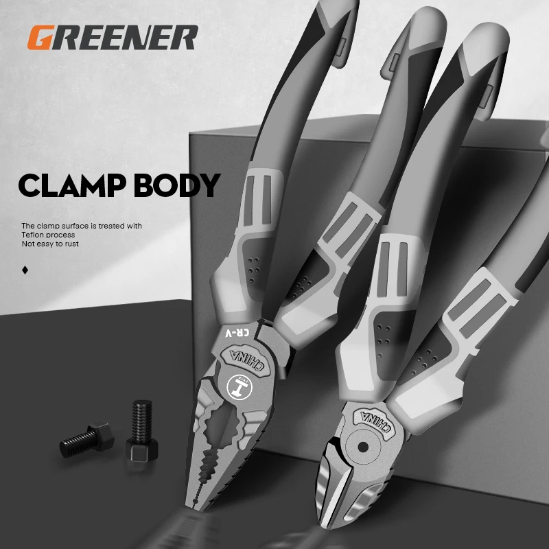 GREENER-Vise-Multi-function-Universal-Needle-nose-Pliers-Wire-Cutter ...