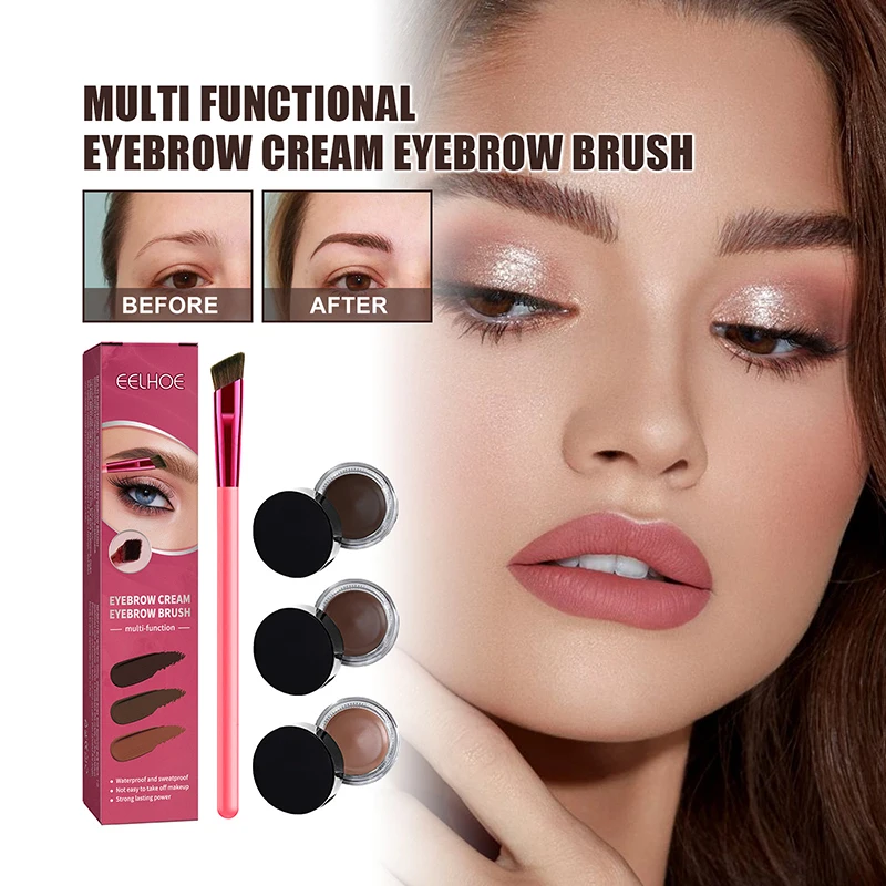 Multi-function Eyebrow Brush With Wild Eyebrows Cream Concealer Square ...