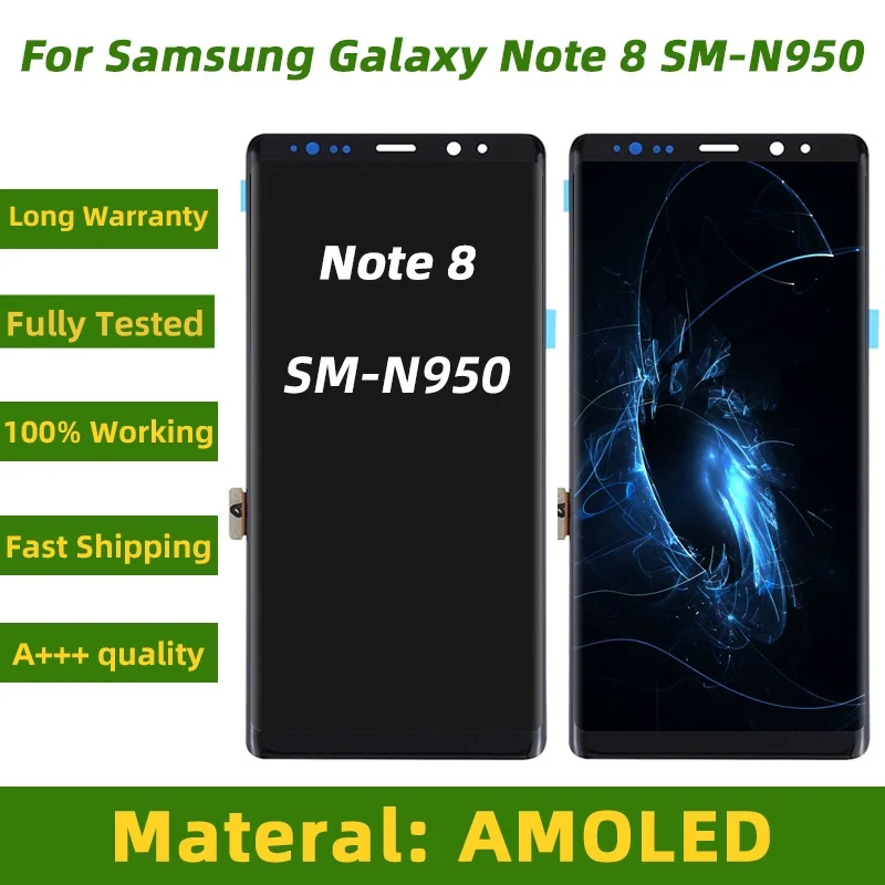 Pantalla-LCD-Super-AMOLED-para-Samsung-Galaxy-Note-8-N950F-Note8-N950-digitalizador-de-pantalla ...
